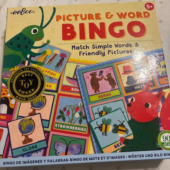 Toys | Picture Word Bingo Game Colorful Educational Toy | Poshmark